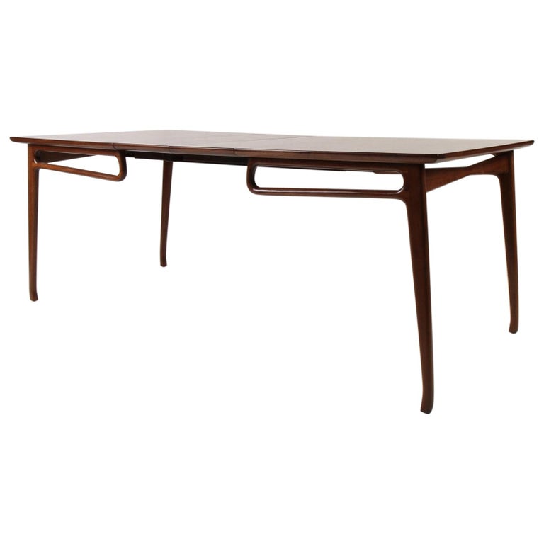 Mid-Century Modern Walnut Extension Dining Table at 1stDibs
