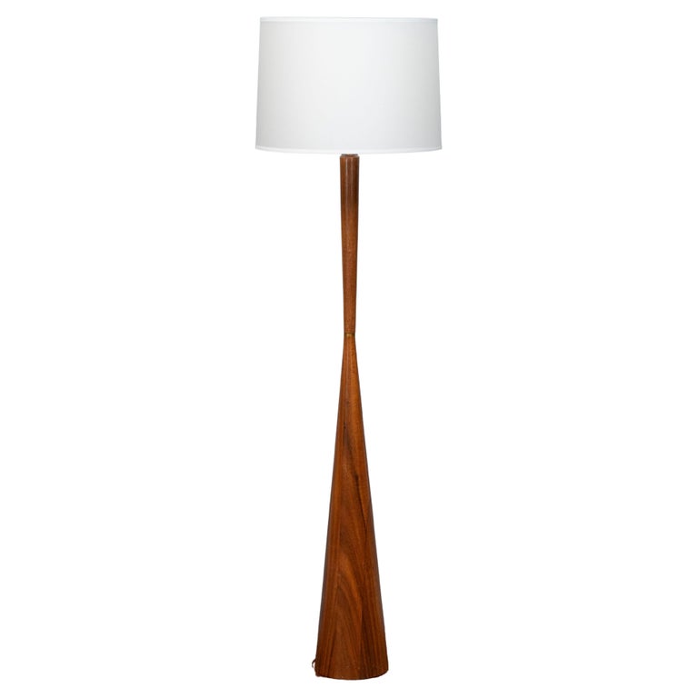 Mid-Century Modern Walnut Floor Lamp at 1stDibs