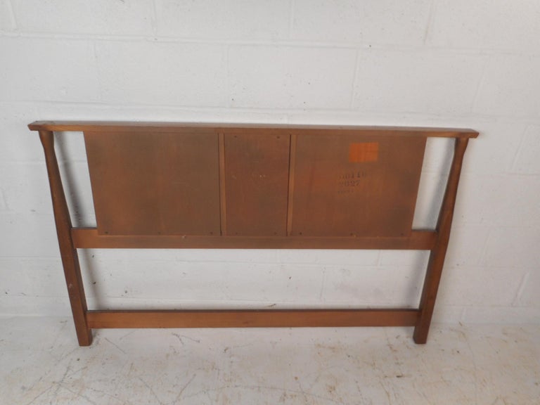 Mid-Century Modern Walnut Headboard and Footboard For Sale at 1stDibs