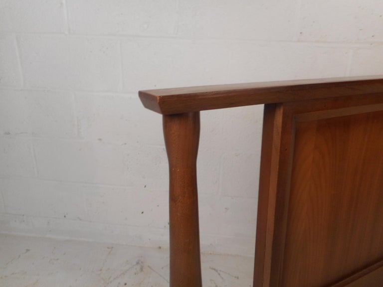 Mid-Century Modern Walnut Headboard and Footboard For Sale at 1stDibs