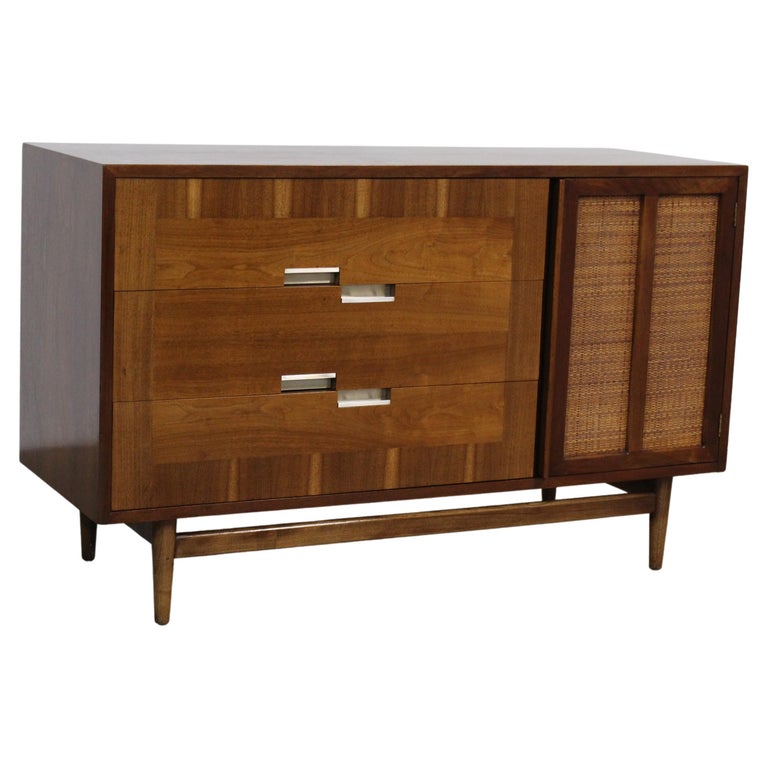 Mid-Century Modern Walnut Mini Sideboard/Credenza by American of ...