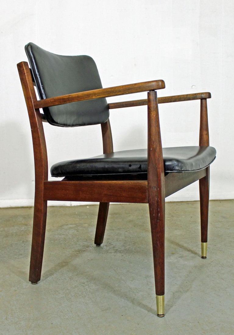 Mid-Century Modern Walnut Open Arm Lounge Chair at 1stDibs
