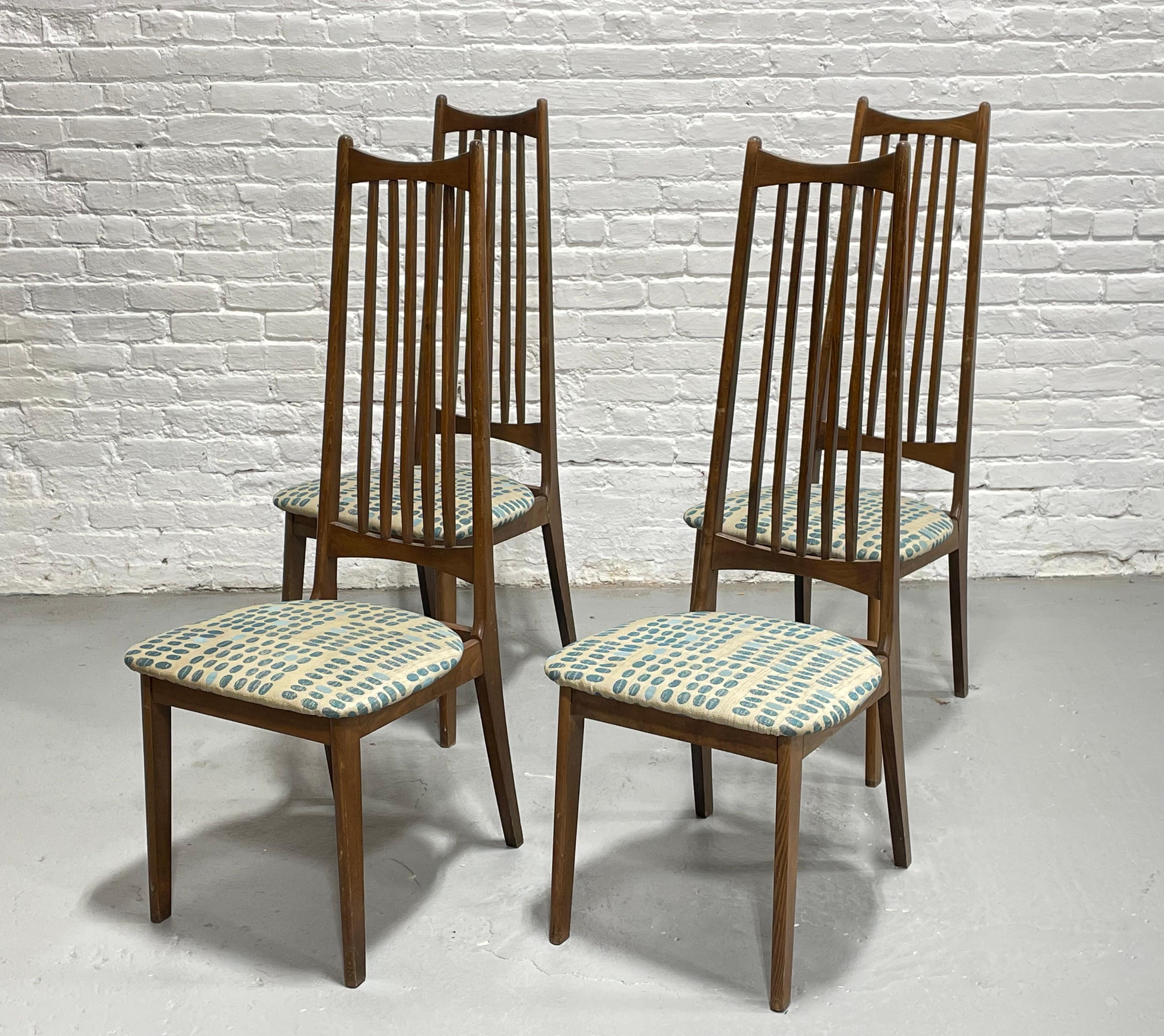 Mid Century MODERN Walnut Spindle Back DINING CHAIRS, Set of 4 For Sale ...