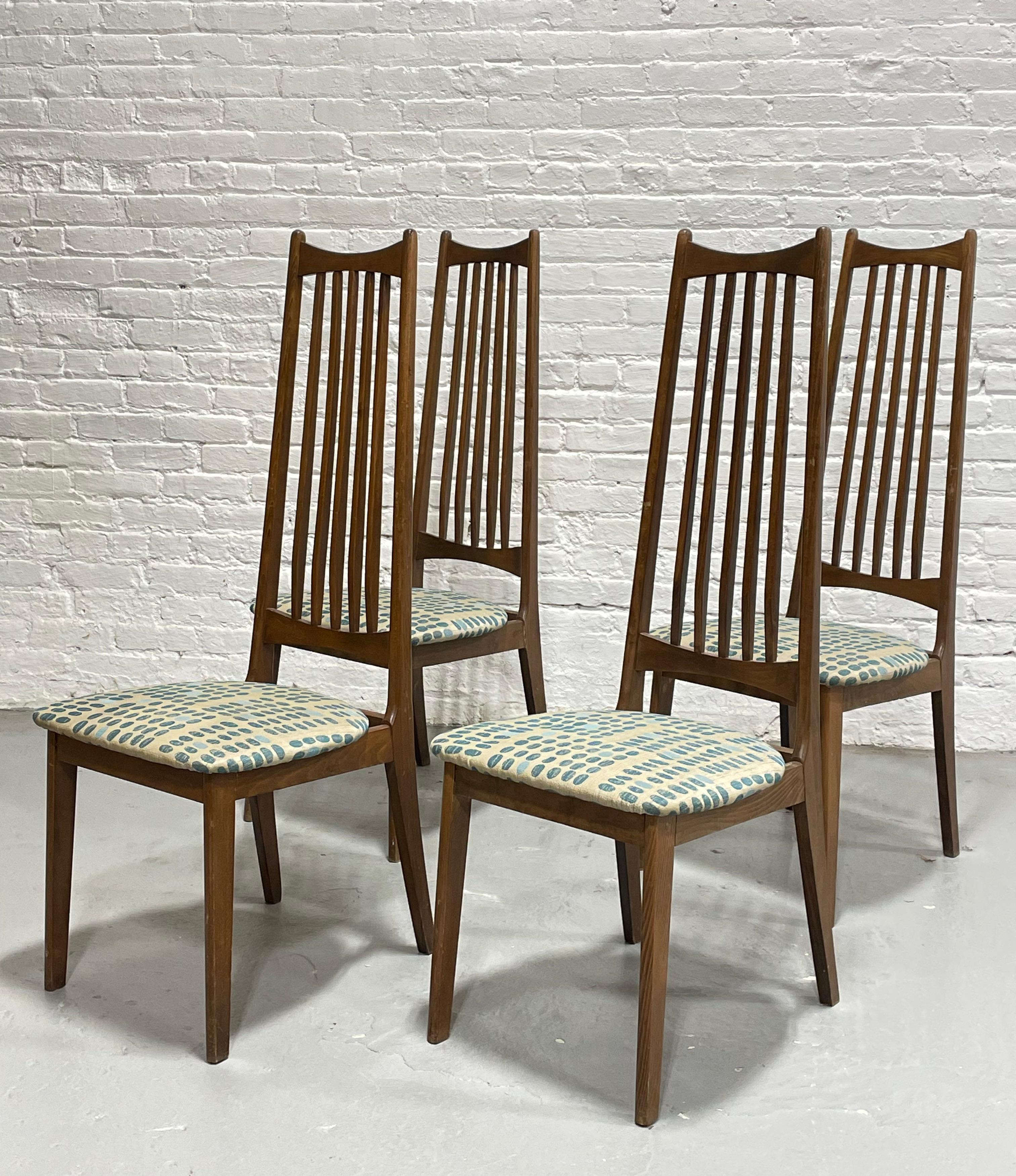 Mid Century MODERN Walnut Spindle Back DINING CHAIRS, Set of 4 For Sale ...