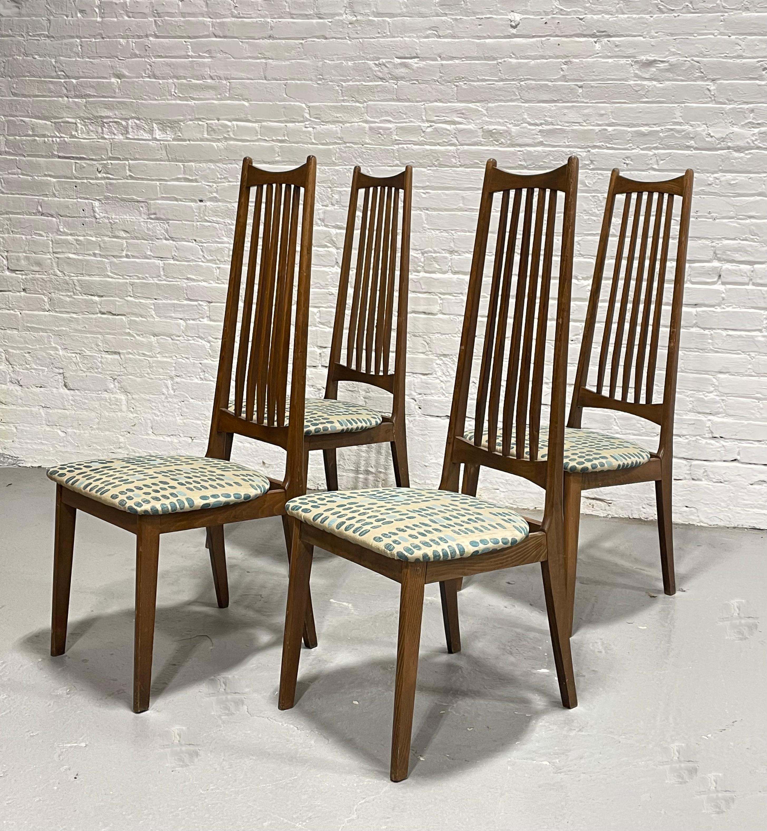 Mid Century MODERN Walnut Spindle Back DINING CHAIRS, Set of 4 For Sale ...
