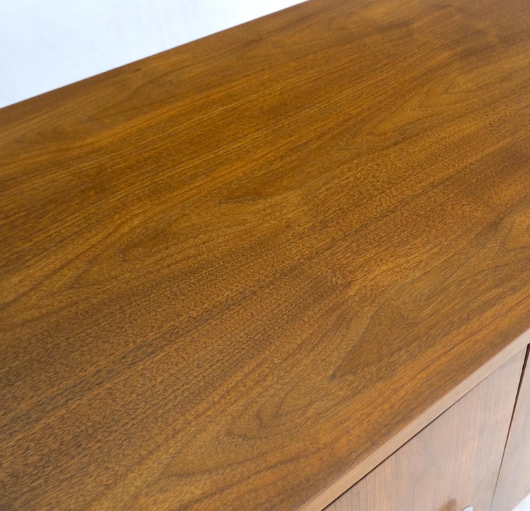 Mid-Century Modern Walnut Two Doors Floating Base Small Petit Credenza ...
