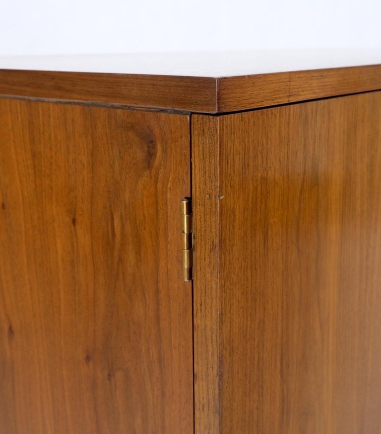 Mid-Century Modern Walnut Two Doors Floating Base Small Petit Credenza ...