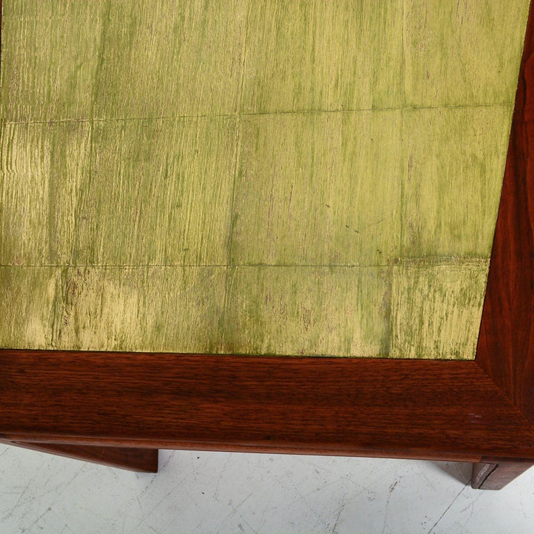 1950s Wedge Side Table in Walnut Wood and Gold Leaf Edward Wormley for ...