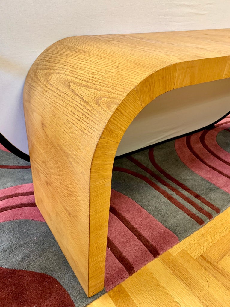 Mid-Century Modern Waterfall Console Table at 1stDibs