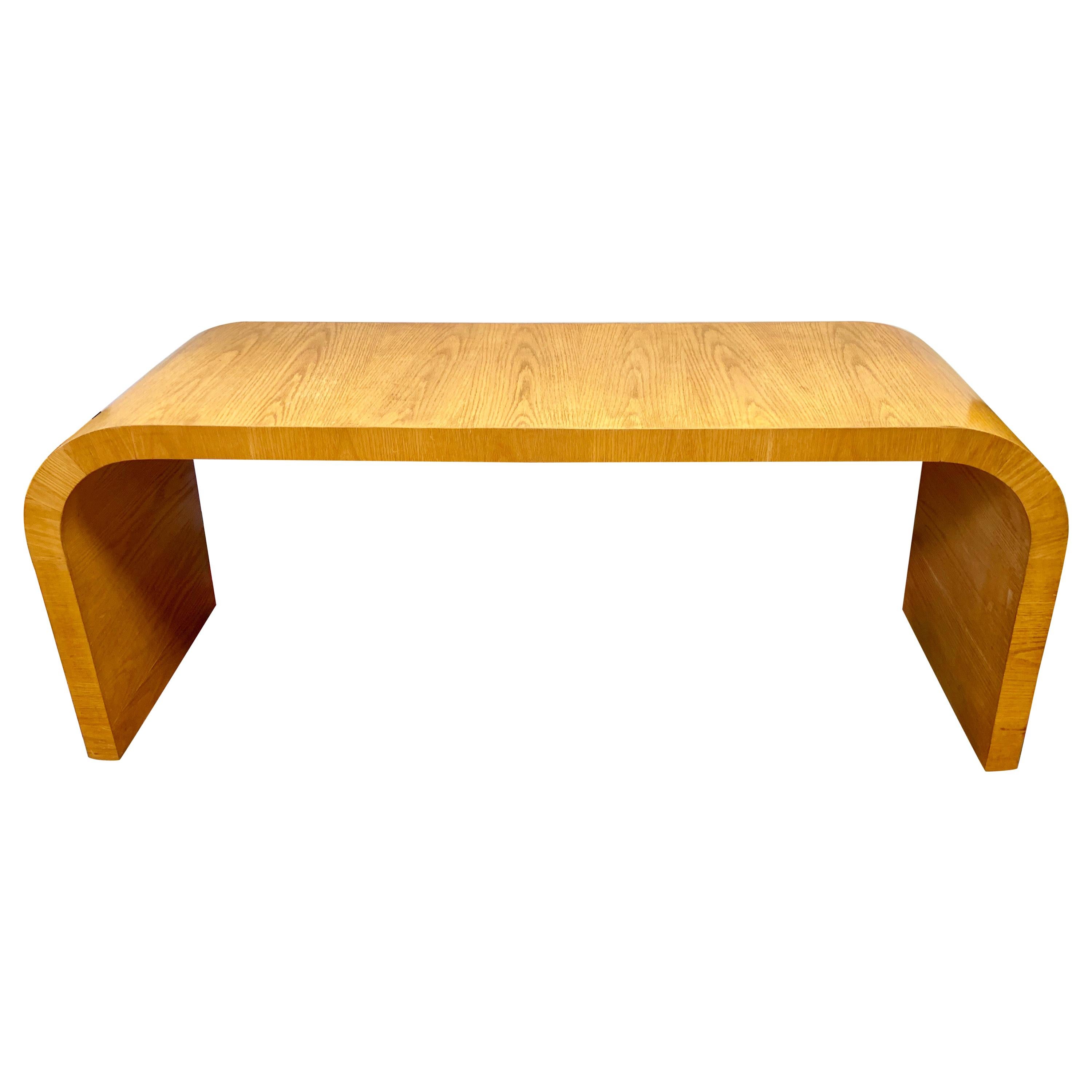 Mid-Century Modern Waterfall Console Table at 1stDibs