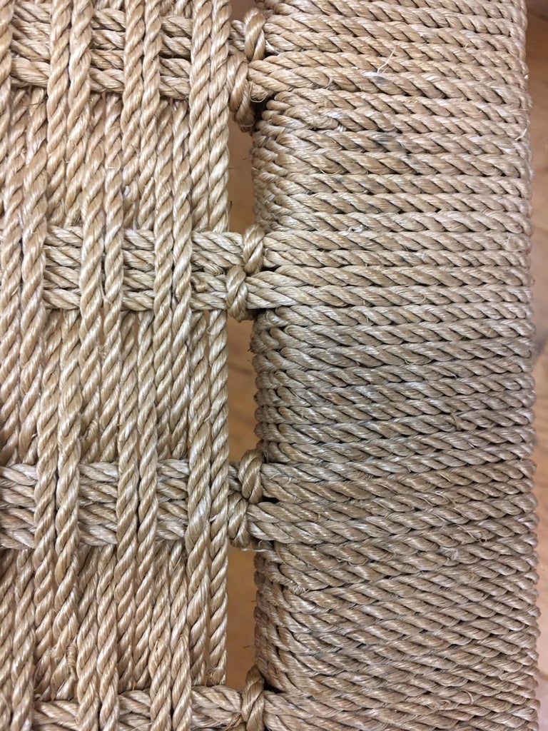 Mid-Century Modern Rope Rocking Chair Rocker For Sale at 1stDibs