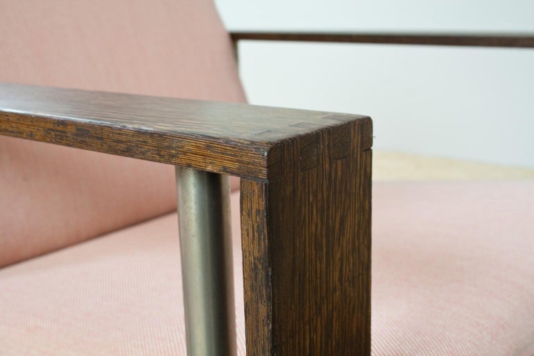 Mid-Century Modern Wenge Lounge Chair in Manner of Fristho, New Fabric ...