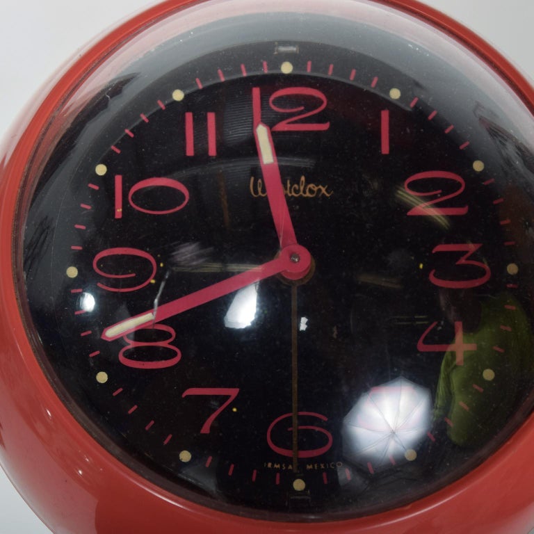 Mid-Century Modern Westclox Tulip Table Clock at 1stDibs