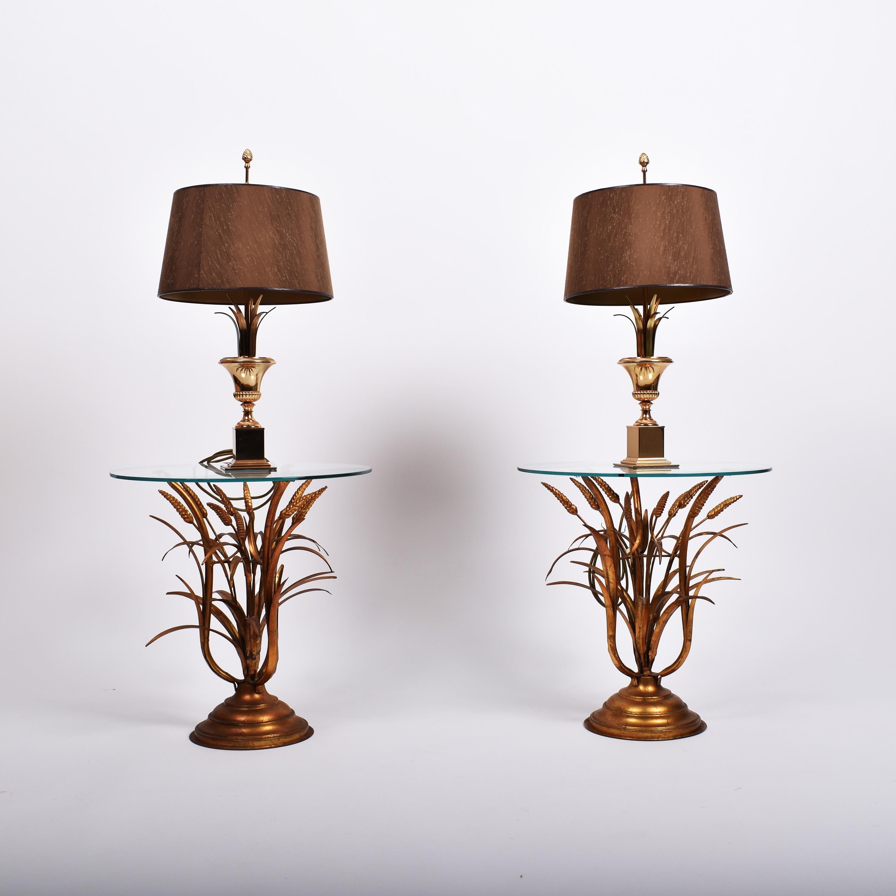 Mid-Century Modern Wheat Gilt Side Tables Set, by Hans Kögl, Germany ...