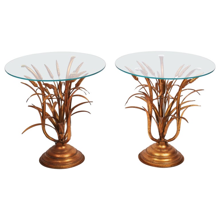 Mid-Century Modern Corn Gilt Side Tables Set, by Hans Kögl, Germany ...