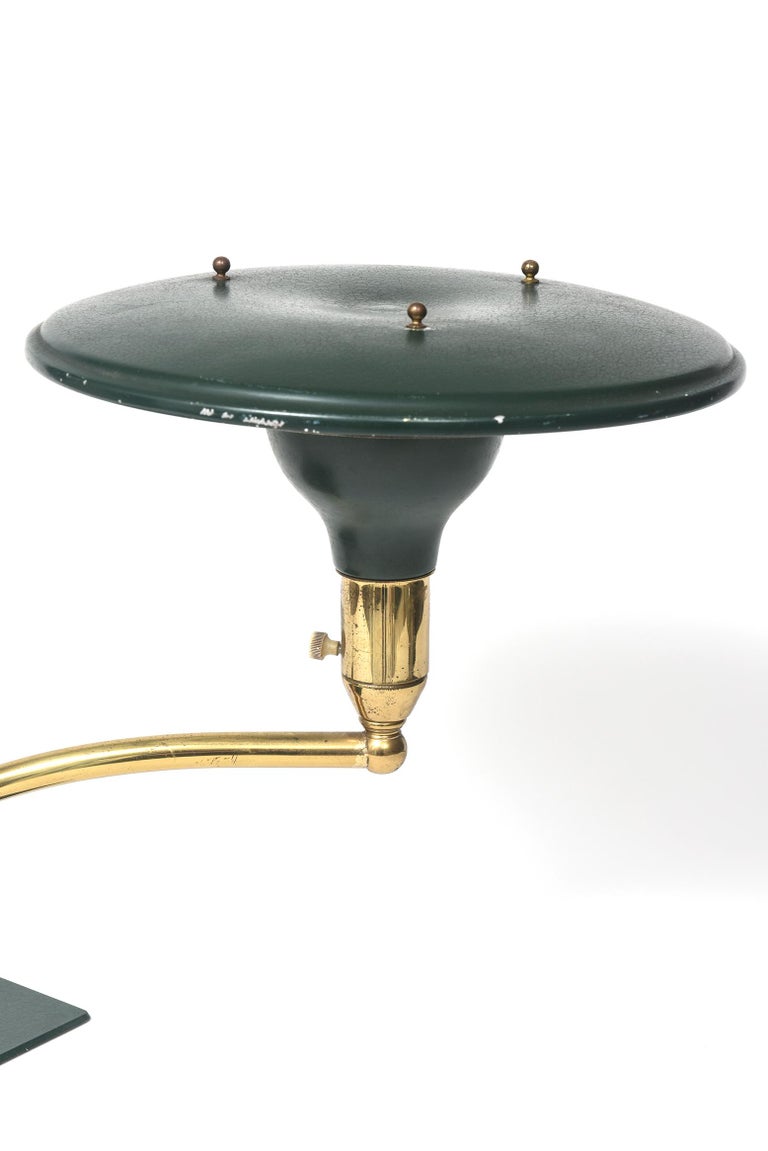 Mid-Century Modern Wheeler Sight Light Green Swing Arm Desk Lamp Flying ...