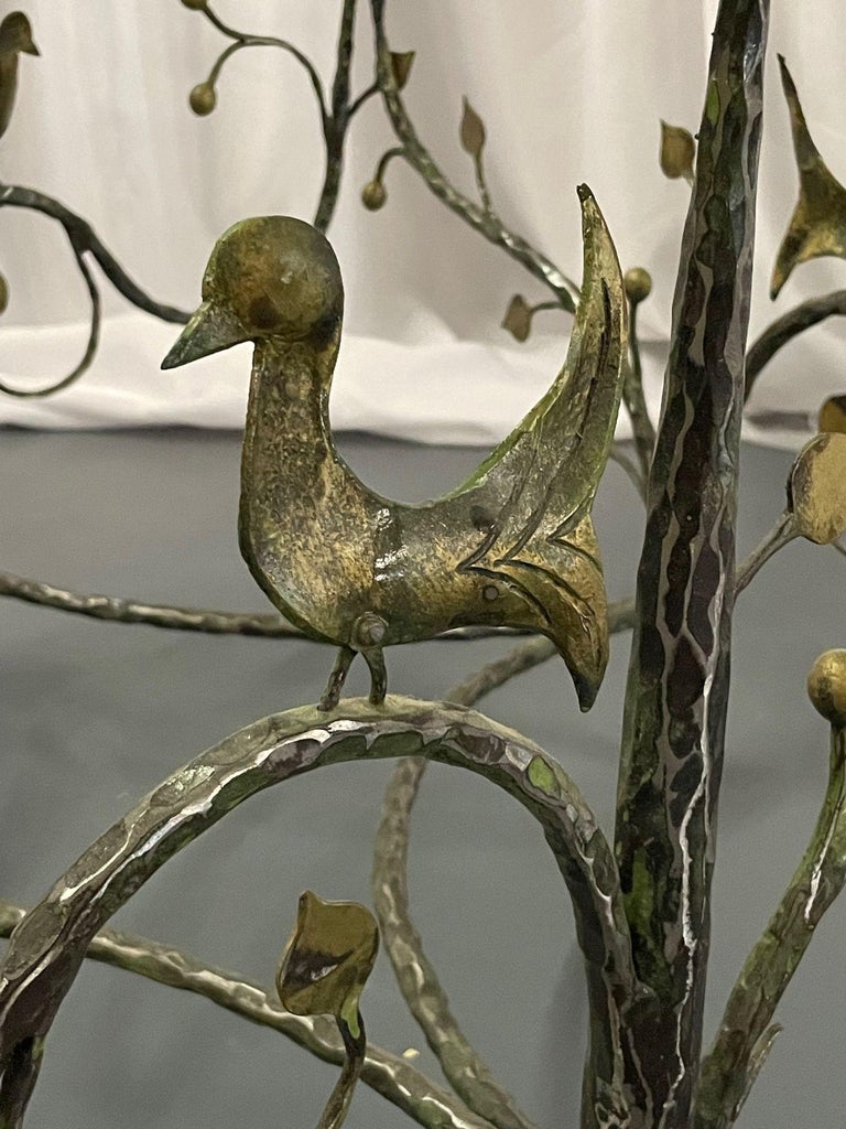 Mid-Century Modern William Switzer Square Coffee Table, Bronze, Glass ...