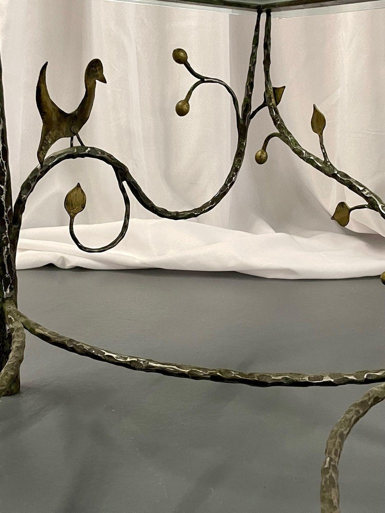 Mid-Century Modern William Switzer Square Coffee Table, Bronze, Glass ...