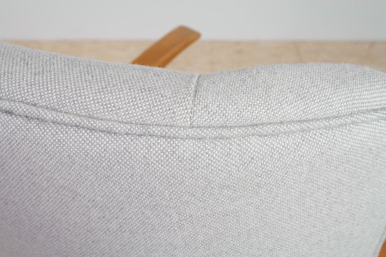 Mid-Century Modern Wingback Armchair in Grey and Beech by Ercol, 1950s ...