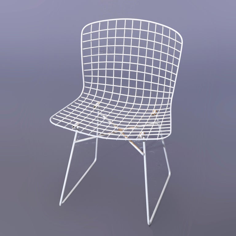Mid-Century Modern Wire Mesh Side Chair 20th C at 1stDibs