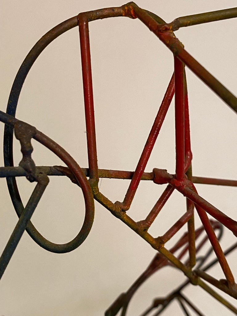 Mid-Century Modern Skeletal Wire Rod Abstract Sculpture For Sale at 1stDibs