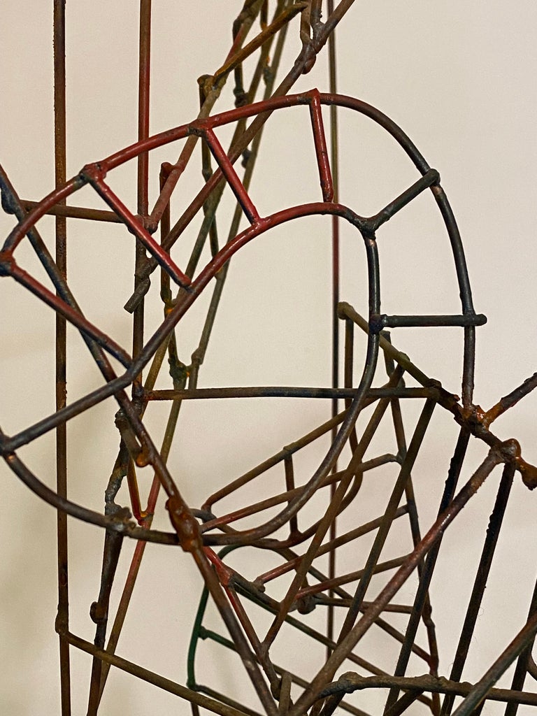 Mid-Century Modern Skeletal Wire Rod Abstract Sculpture For Sale at 1stDibs