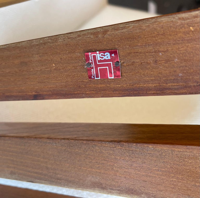 Mid-Century Modern Wood and Metal Bench by ISA. Italy, 1950s For Sale ...