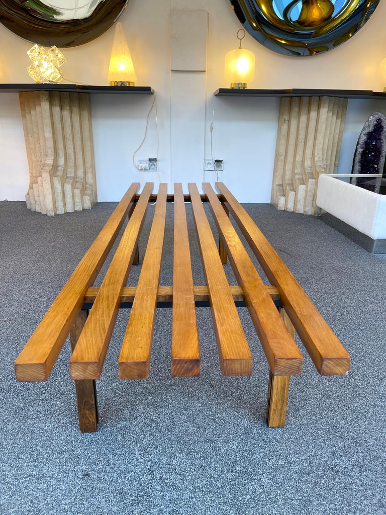 Mid-Century Modern Wood and Metal Bench by ISA. Italy, 1950s For Sale ...