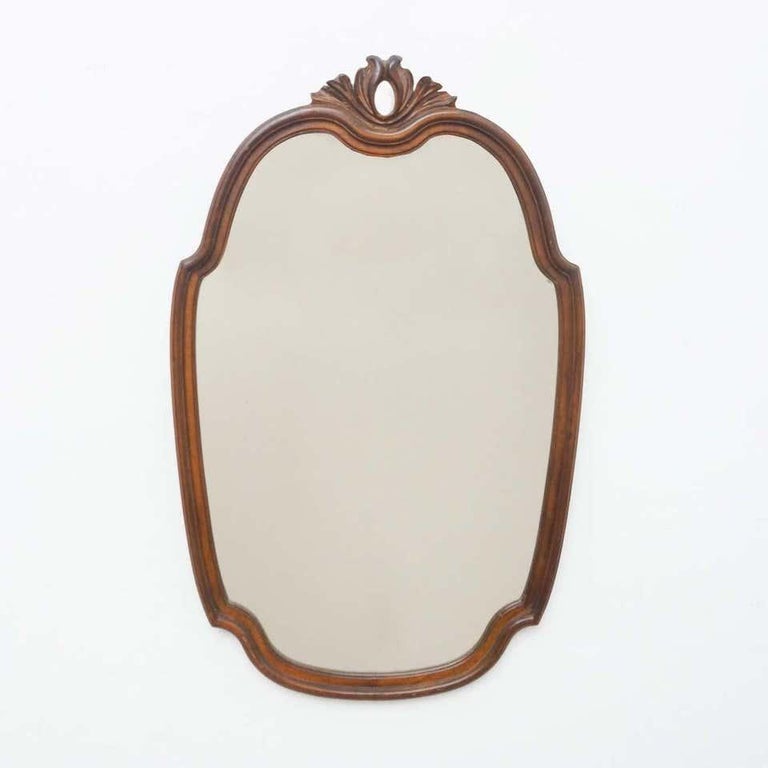 Mid-Century Modern Wood Mirror, circa 1940 at 1stDibs