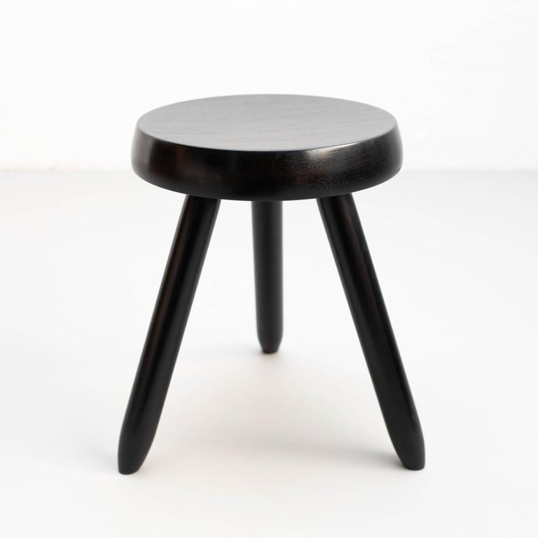 Set of Two Tripod Stool in the Style of Charlotte Perriand For Sale at ...