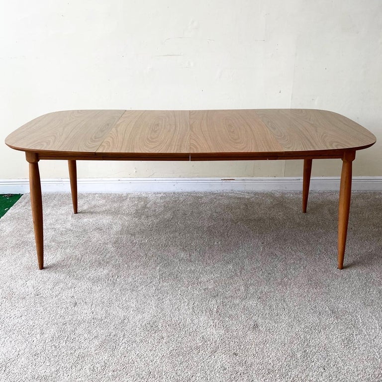 Mid-Century Modern Wooden Extendable Dining Table at 1stDibs