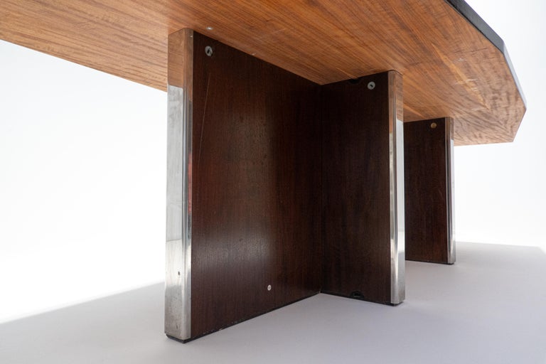 Mid-Century Modern Wooden Italian Conference Table by MIM, 1960s For ...