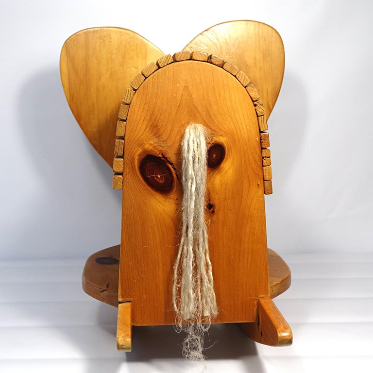 Mid-Century Modern Wooden Rocking Elephant For Sale at 1stDibs ...