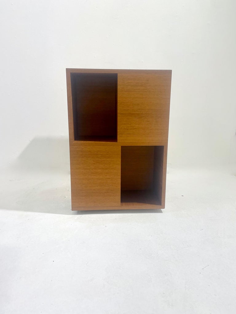 Mid-Century Modern Wooden Swivel Library, Italy, 1960s For Sale at 1stDibs