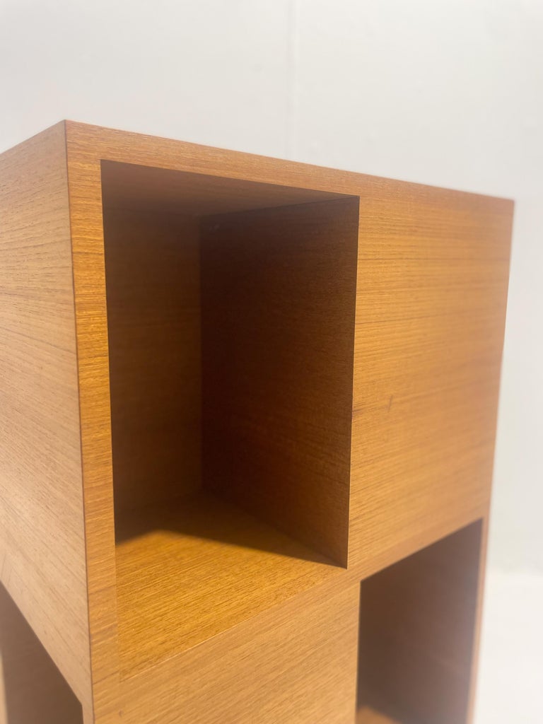 Mid-Century Modern Wooden Swivel Library, Italy, 1960s For Sale at 1stDibs