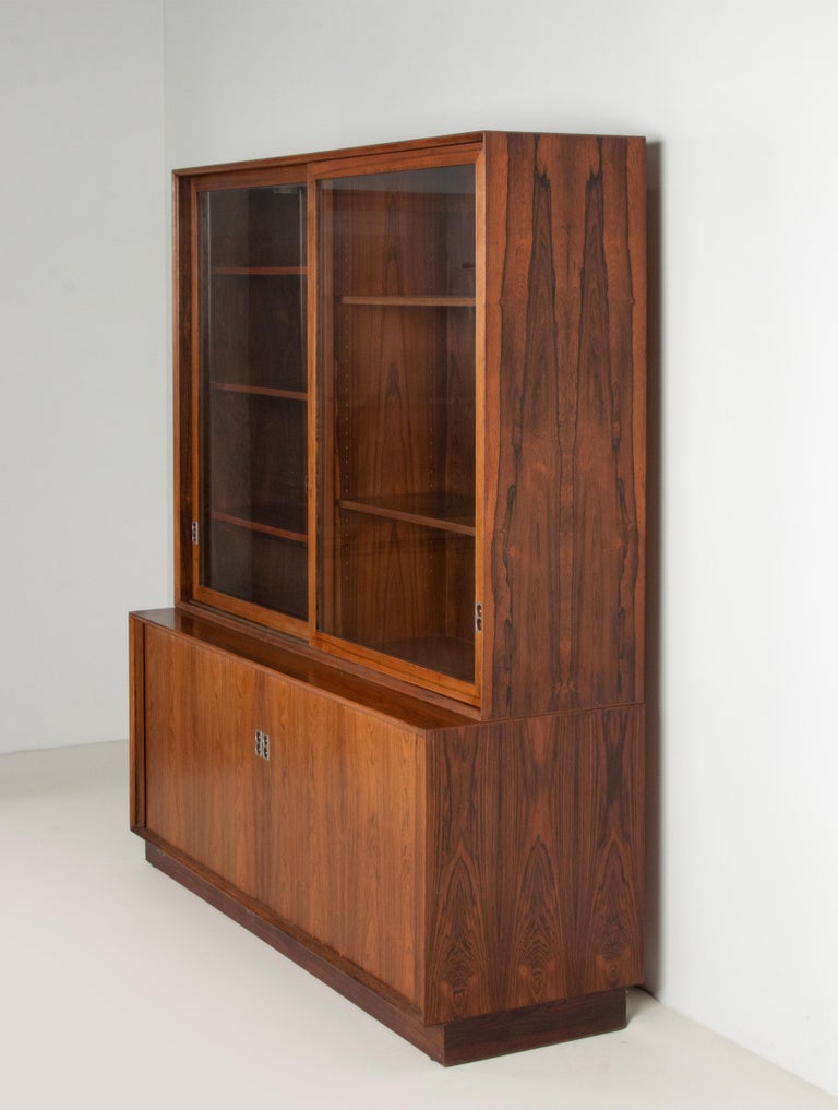 Mid-Century Modern Wooden Tambour Bookcase/Credenza by Arne Vodder ...