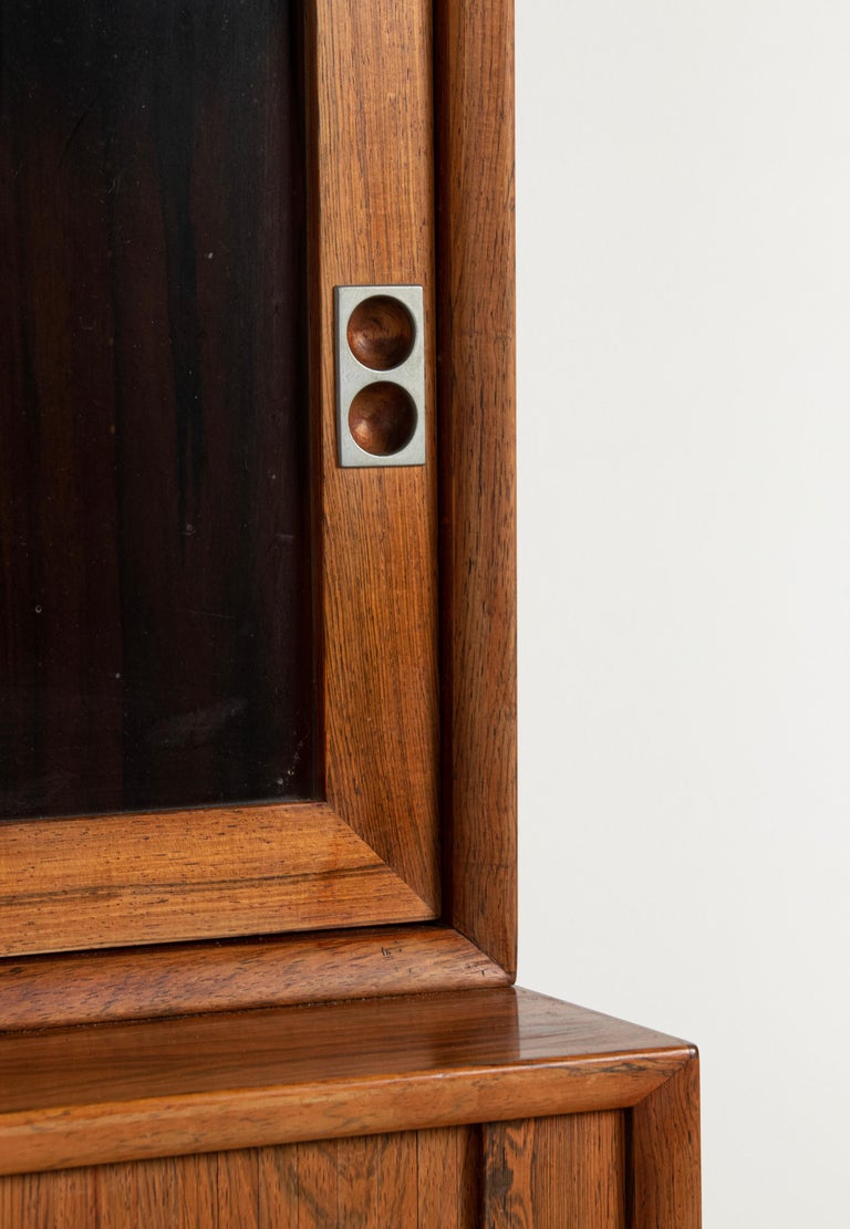 Mid-Century Modern Wooden Tambour Bookcase/Credenza by Arne Vodder ...