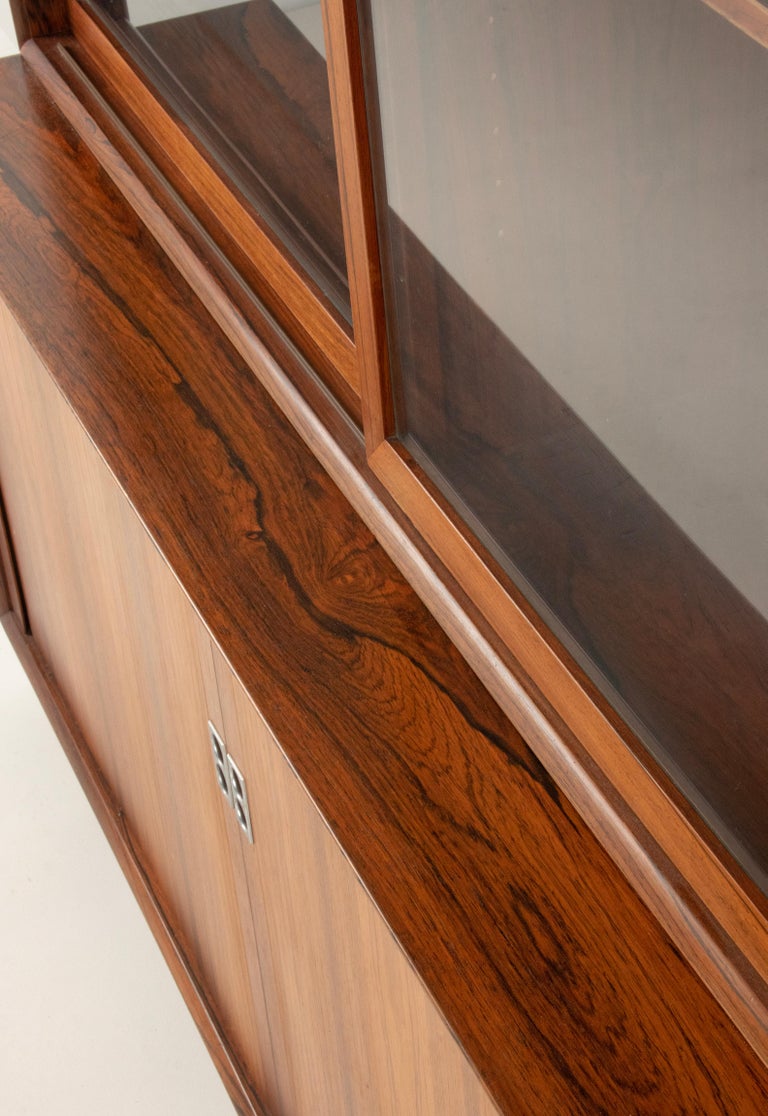 Mid-Century Modern Wooden Tambour Bookcase/Credenza by Arne Vodder ...