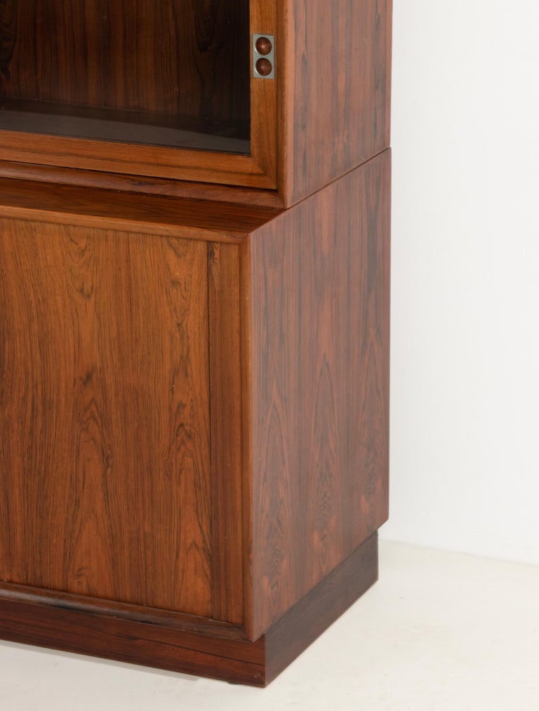 Mid-Century Modern Wooden Tambour Bookcase/Credenza by Arne Vodder ...