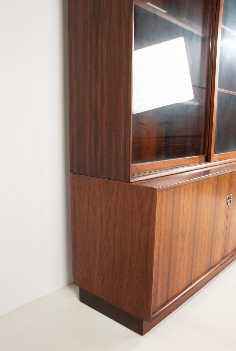 Mid-Century Modern Wooden Tambour Bookcase/Credenza by Arne Vodder ...