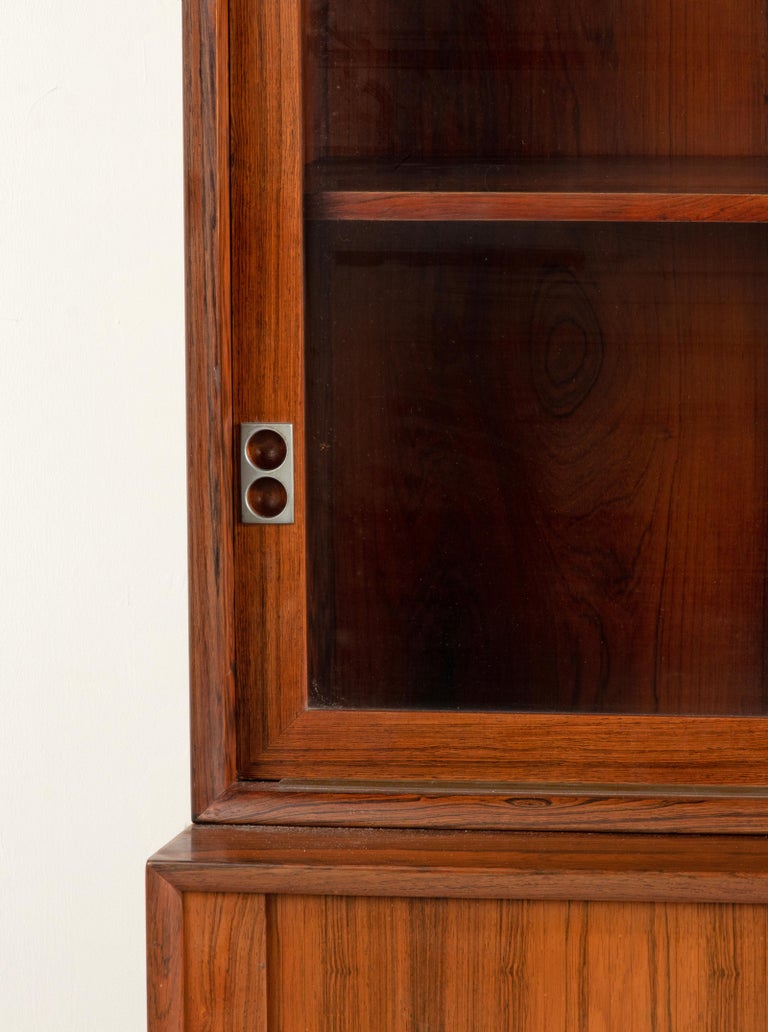 Mid-Century Modern Wooden Tambour Bookcase/Credenza by Arne Vodder ...
