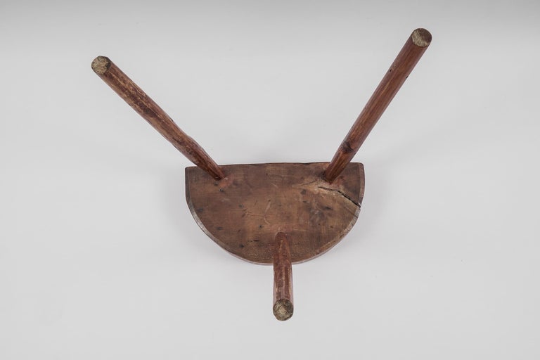 Mid-Century Modern Wooden Working Stool, 1960s France For Sale at 1stDibs