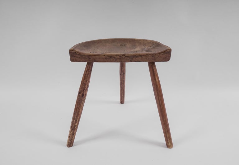 Mid-Century Modern Wooden Working Stool, 1960s France For Sale at 1stDibs