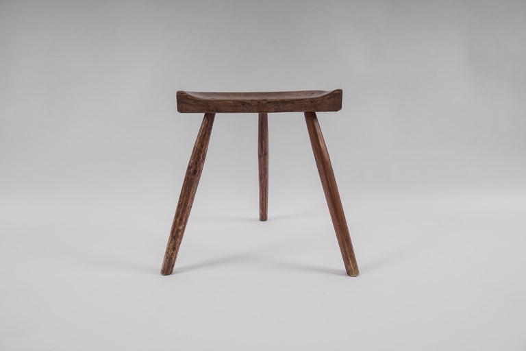 Mid-Century Modern Wooden Working Stool, 1960s France For Sale at 1stDibs