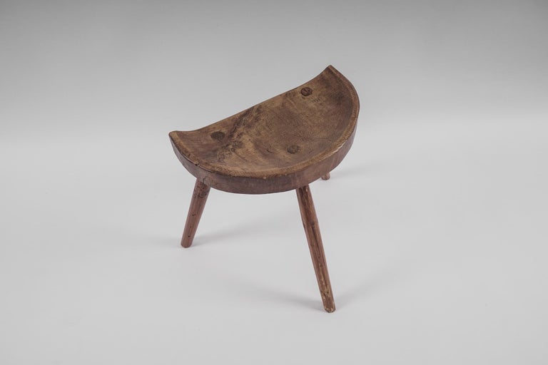 Mid-Century Modern Wooden Working Stool, 1960s France For Sale at 1stDibs