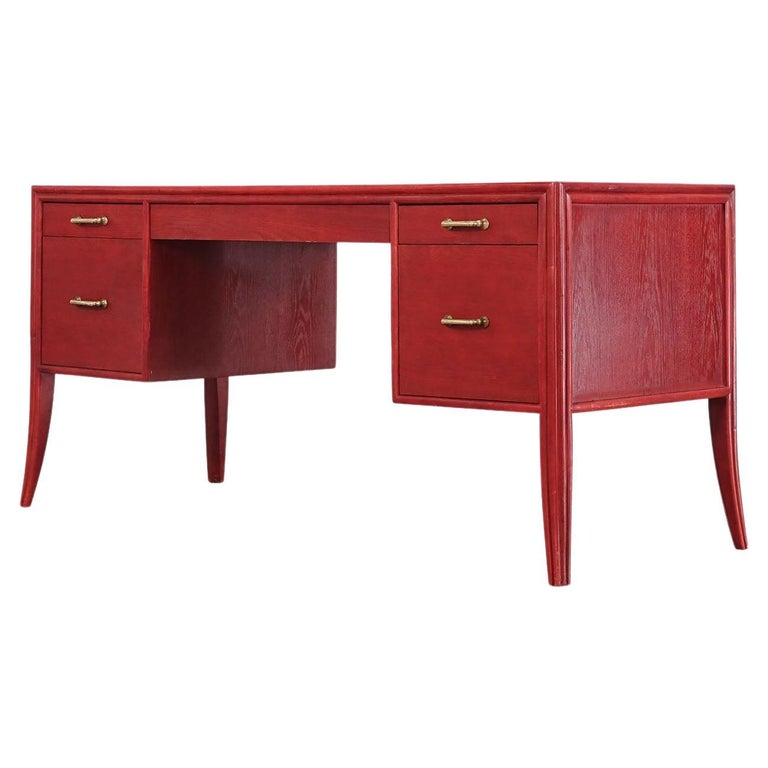 Mid Century Modern Writing Table Desk McGuire Bamboo For Sale at 1stDibs