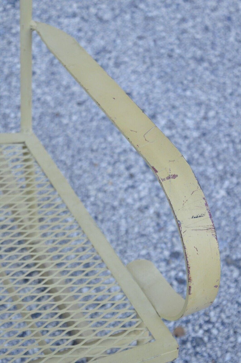 Mid-Century Modern Wrought Iron Rocking Chair After Salterini and ...