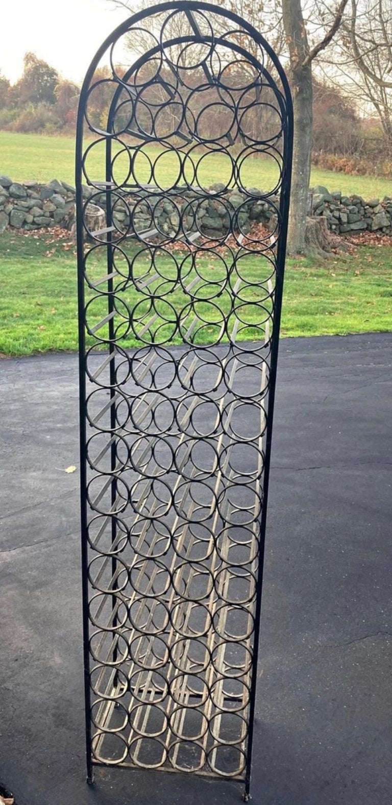 Mid Century Modern Wrought Iron Wine Rack by Arthur Umanoff For Sale at ...