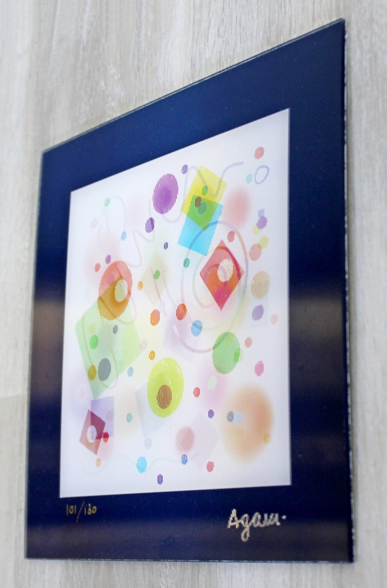 Mid-Century Modern Yaacov Agam Signed Galaxy Holograph Lenticular ...