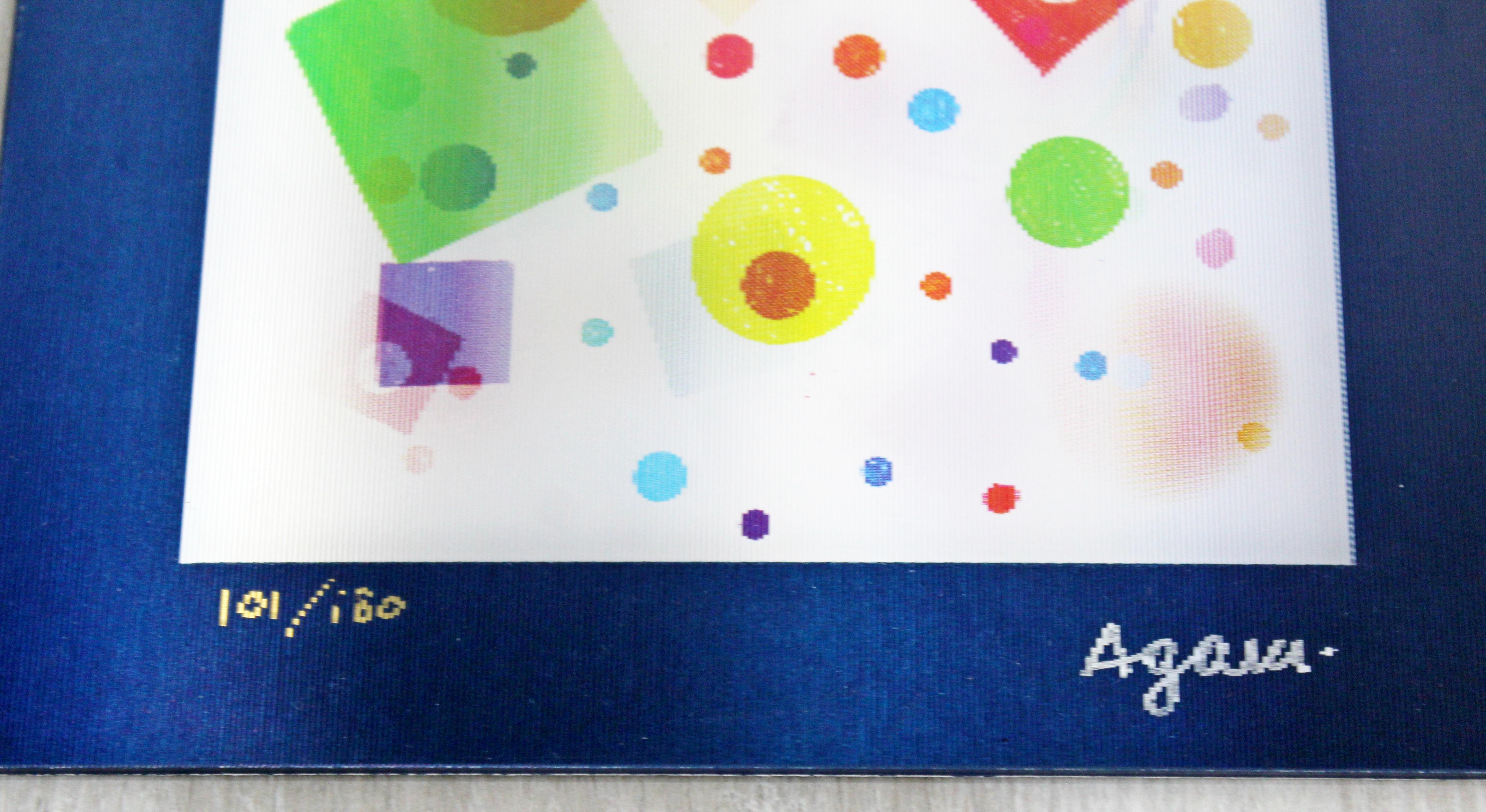 Mid-Century Modern Yaacov Agam Signed Galaxy Holograph Lenticular ...